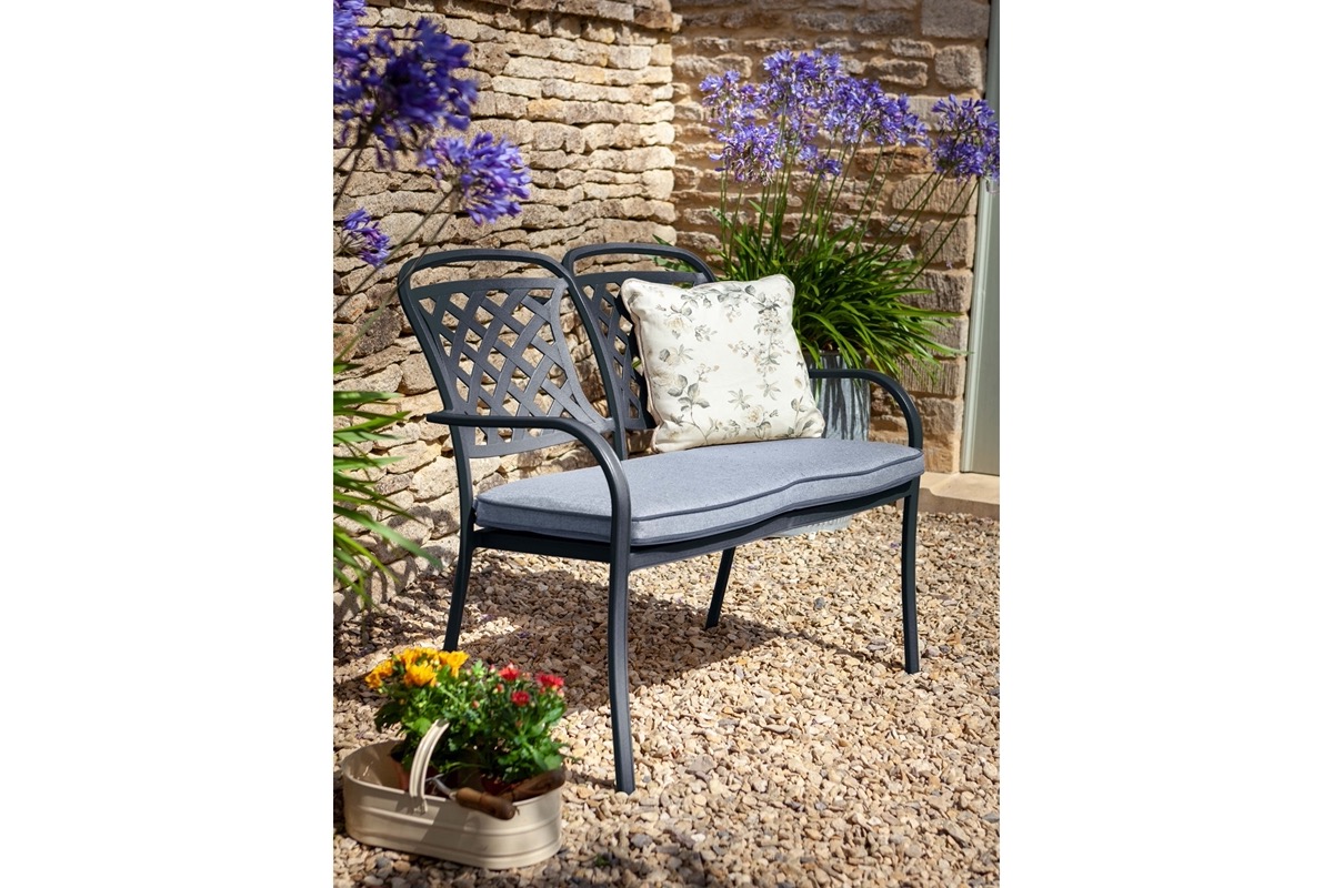Berkeley High Back Bench - Berkeley - Cast Aluminium Garden Furniture